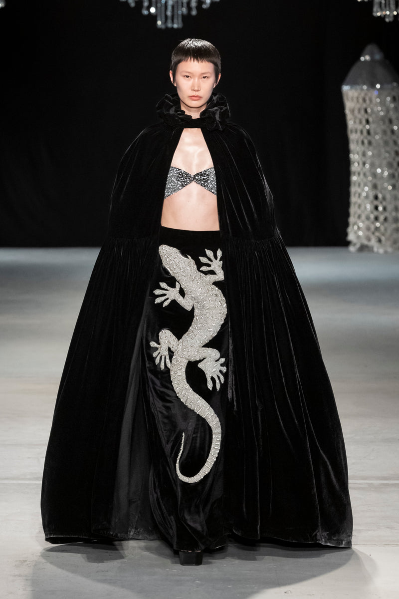 House Lizard Long Trail Cape With House Lizard Skirt and Velvet Cape ...