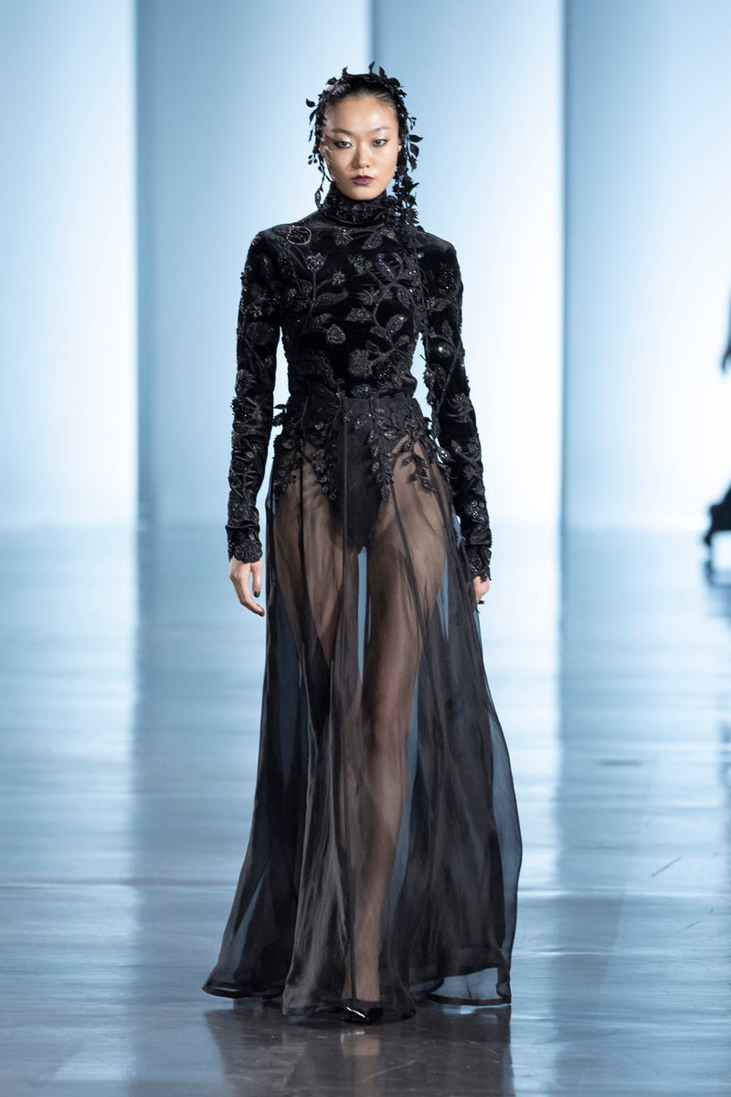 Black Galan Genesis Leotard – Rahul Mishra